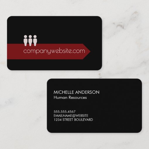 People Icon / Human Resources Business Card | Zazzle
