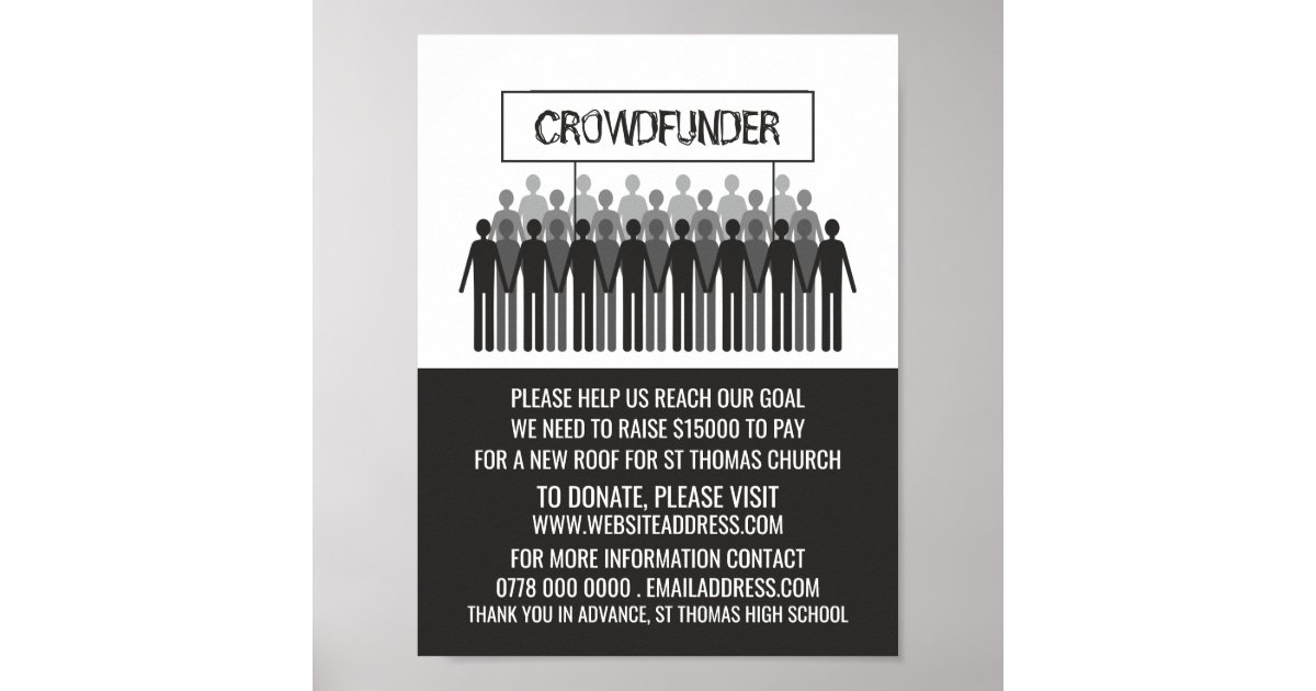 People Logo, Crowdfunder, Crowdfunding Poster | Zazzle