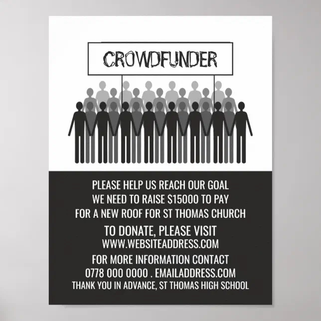 People Logo, Crowdfunder, Crowdfunding Poster | Zazzle