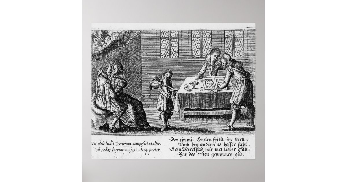 People Playing Backgammon Poster | Zazzle