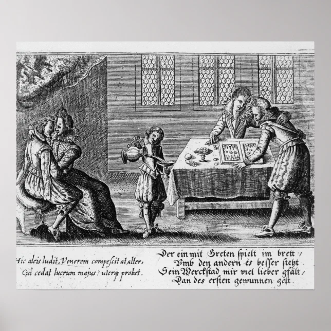 People Playing Backgammon Poster | Zazzle