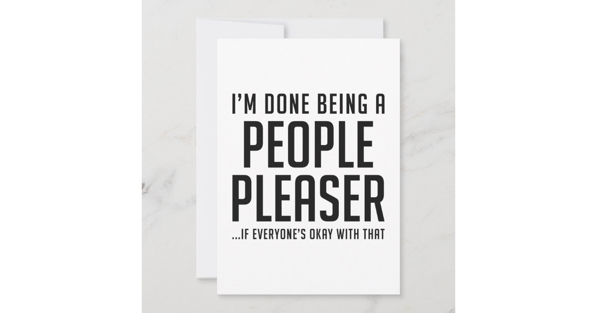 People Pleaser Thank You Card | Zazzle