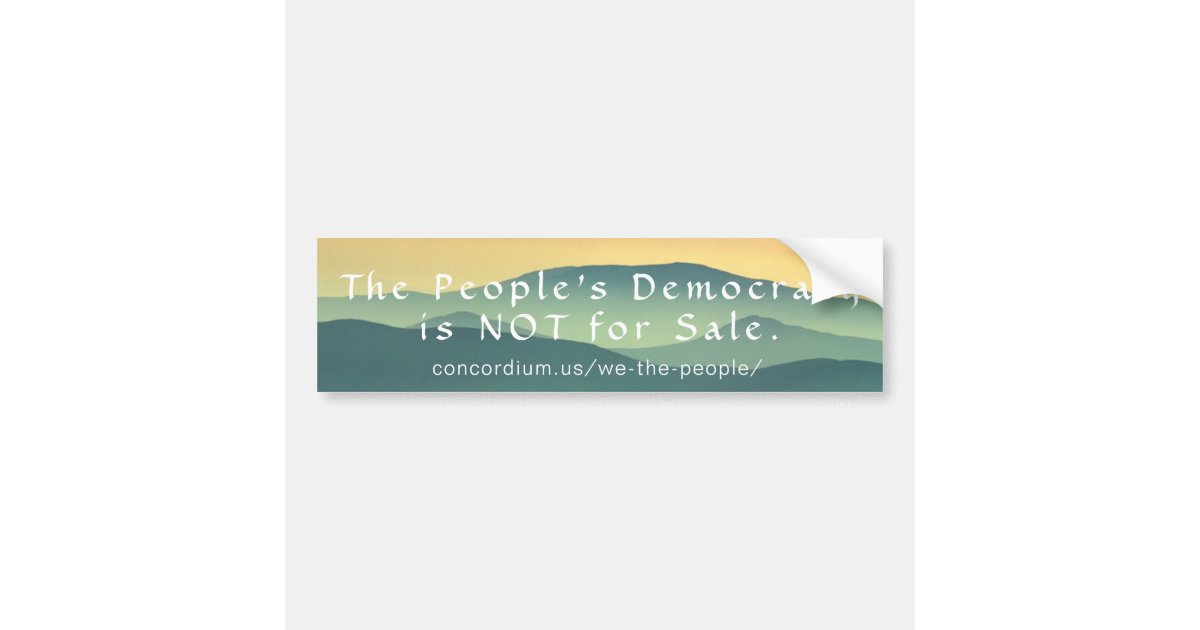 People's Democracy Bumper Sticker | Zazzle