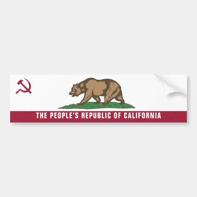 People's Republic Of California Bumper Sticker | Zazzle
