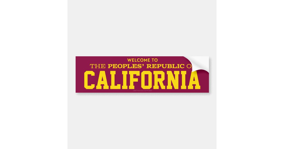 Peoples' Republic of California Stickers | Zazzle