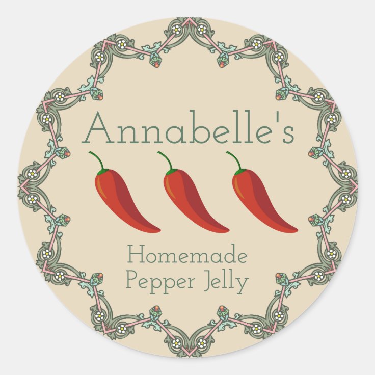 Pepper Jelly Label | Zazzle