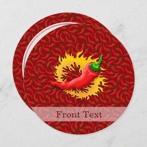 Pepper with flame invitation | Zazzle