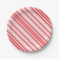 Peppermint 7" Paper Plates | Zazzle