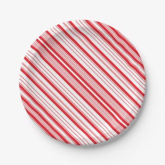 Peppermint 7" Paper Plates | Zazzle