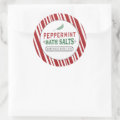 Peppermint Bath Salts Labels Custom Sticker Round | Zazzle