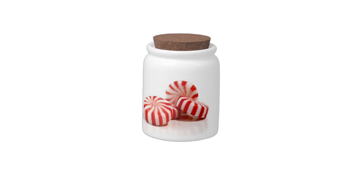 Peppermint Candies Candy Jar | Zazzle