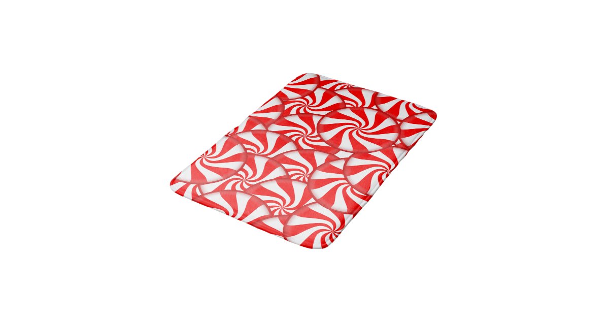 Peppermint Candy Bath Mat | Zazzle