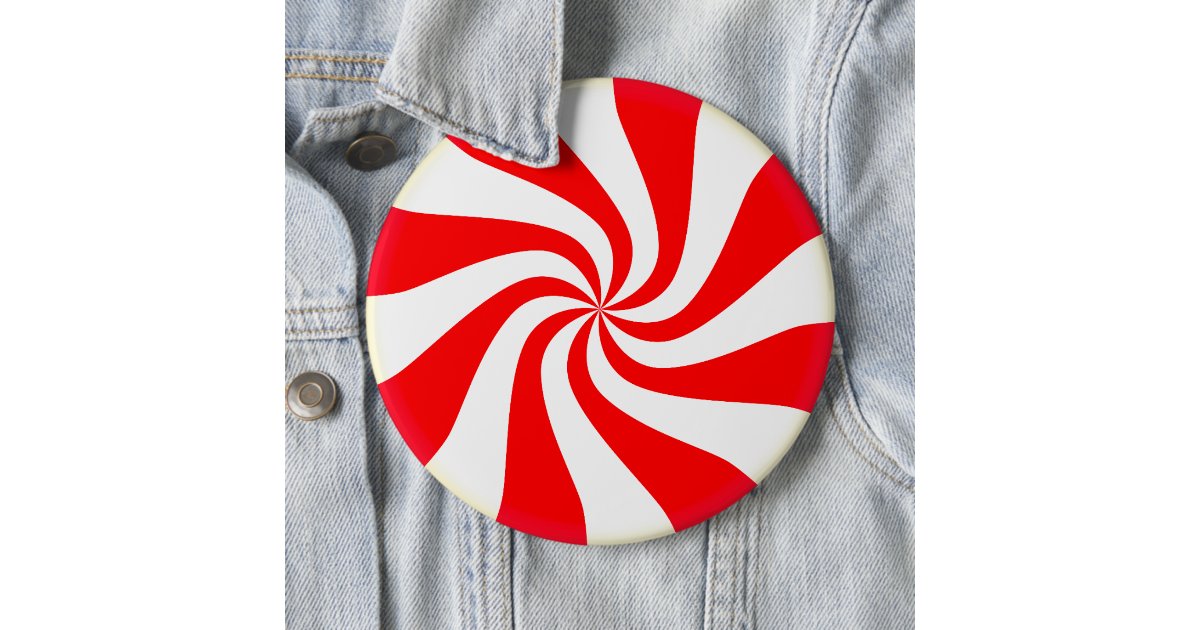 Peppermint Candy Button | Zazzle