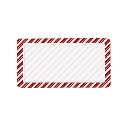 Peppermint Candy Cane Stripe Address Labels | Zazzle.com