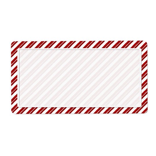 Peppermint Candy Cane Stripe Shipping Labels | Zazzle.com
