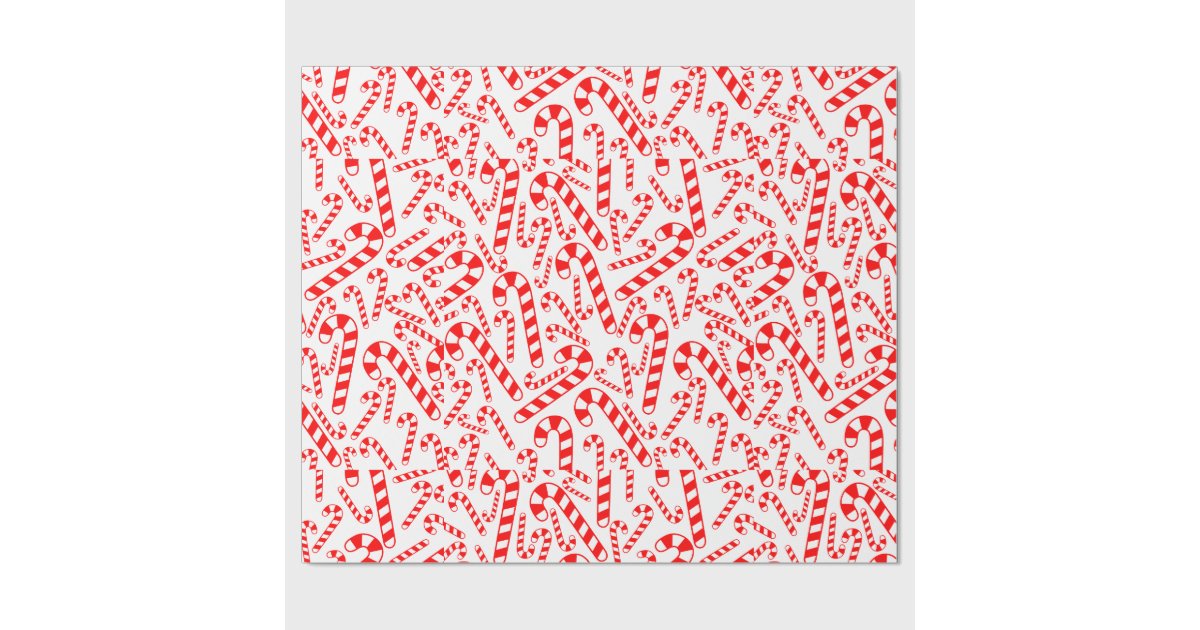 Peppermint Candy Canes Wrapping Paper | Zazzle