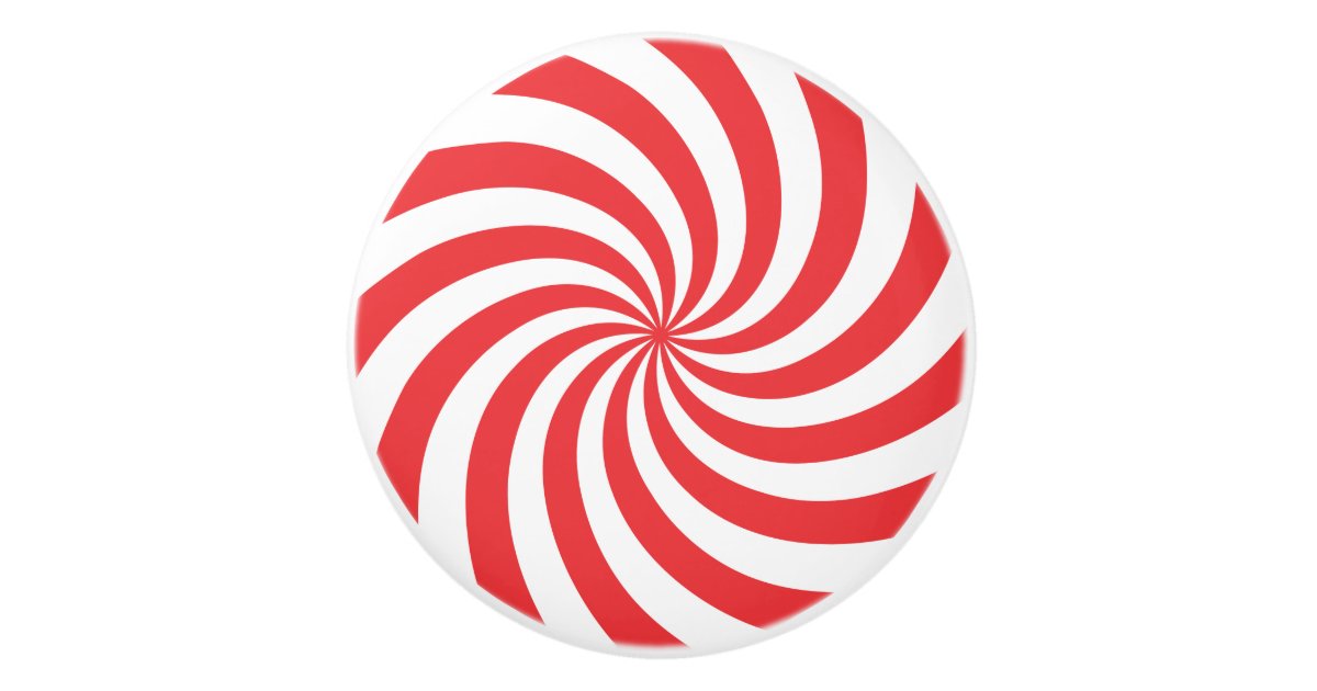 Peppermint Candy Ceramic Knob | Zazzle