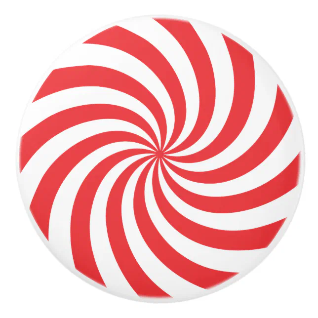 Peppermint Candy Ceramic Knob | Zazzle
