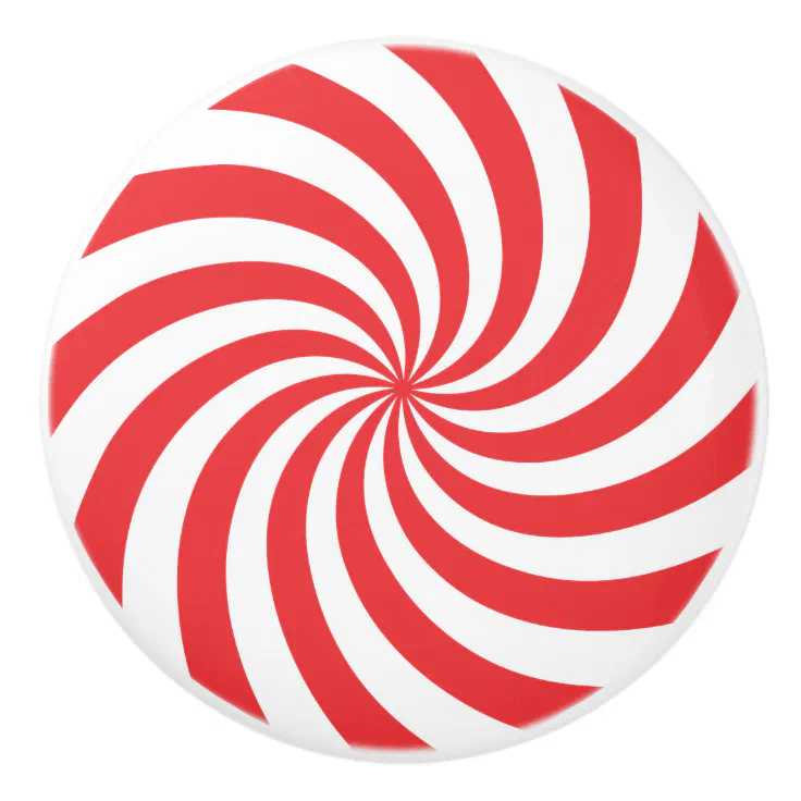 Peppermint Candy Ceramic Knob | Zazzle