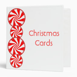 Peppermint Candy Christmas Card Collection Binder | Zazzle