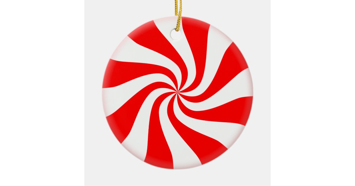 Peppermint Candy Christmas Tree Ornament | Zazzle