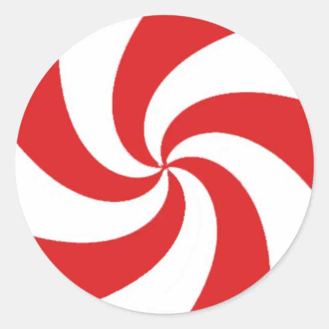Peppermint Candy Classic Round Sticker | Zazzle