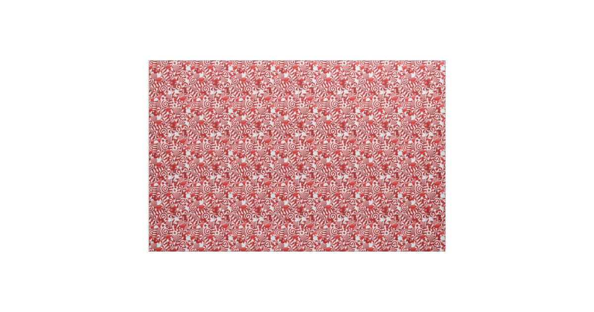 Peppermint Candy Fabric | Zazzle