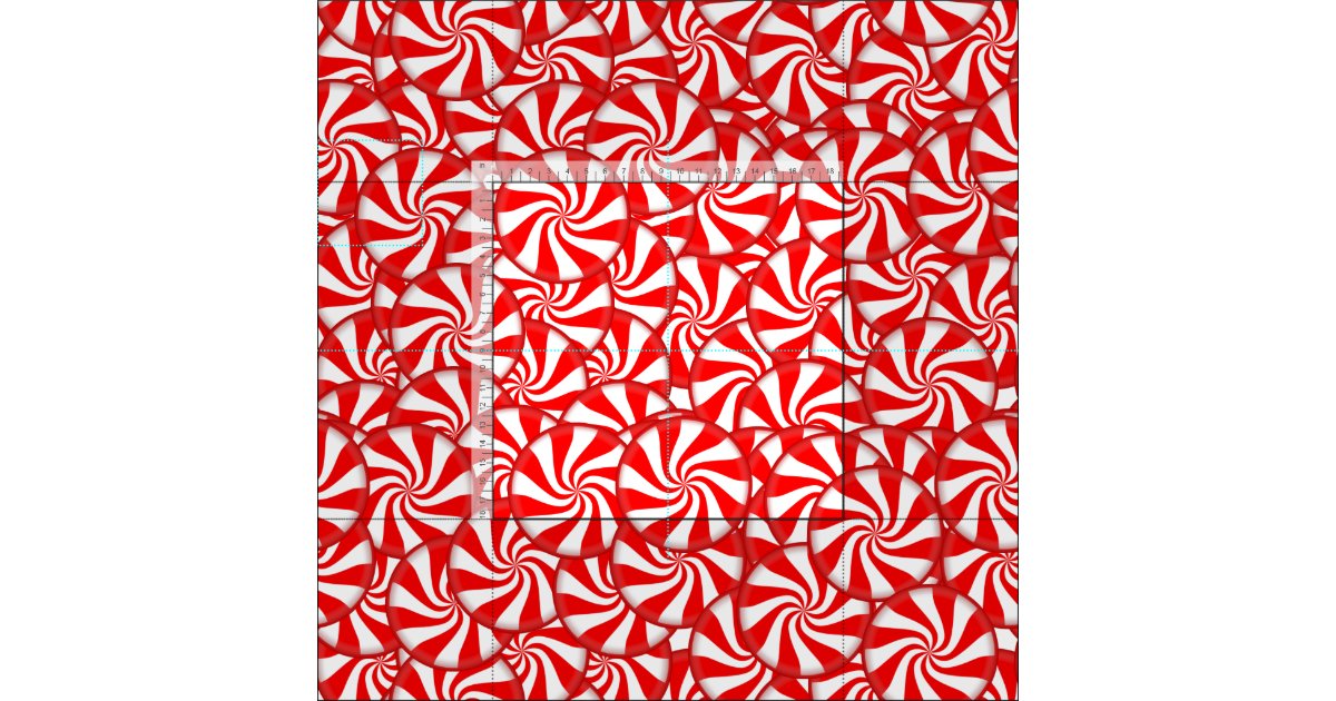 Peppermint Candy Fabric | Zazzle