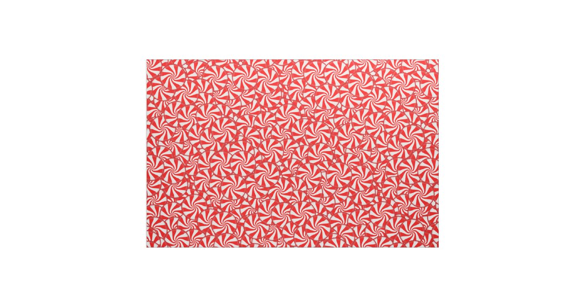 Peppermint Candy Fabric | Zazzle