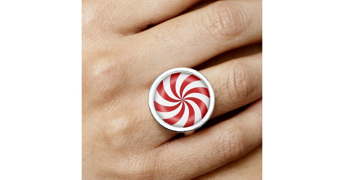 Peppermint Candy Jewelry Ring | Zazzle