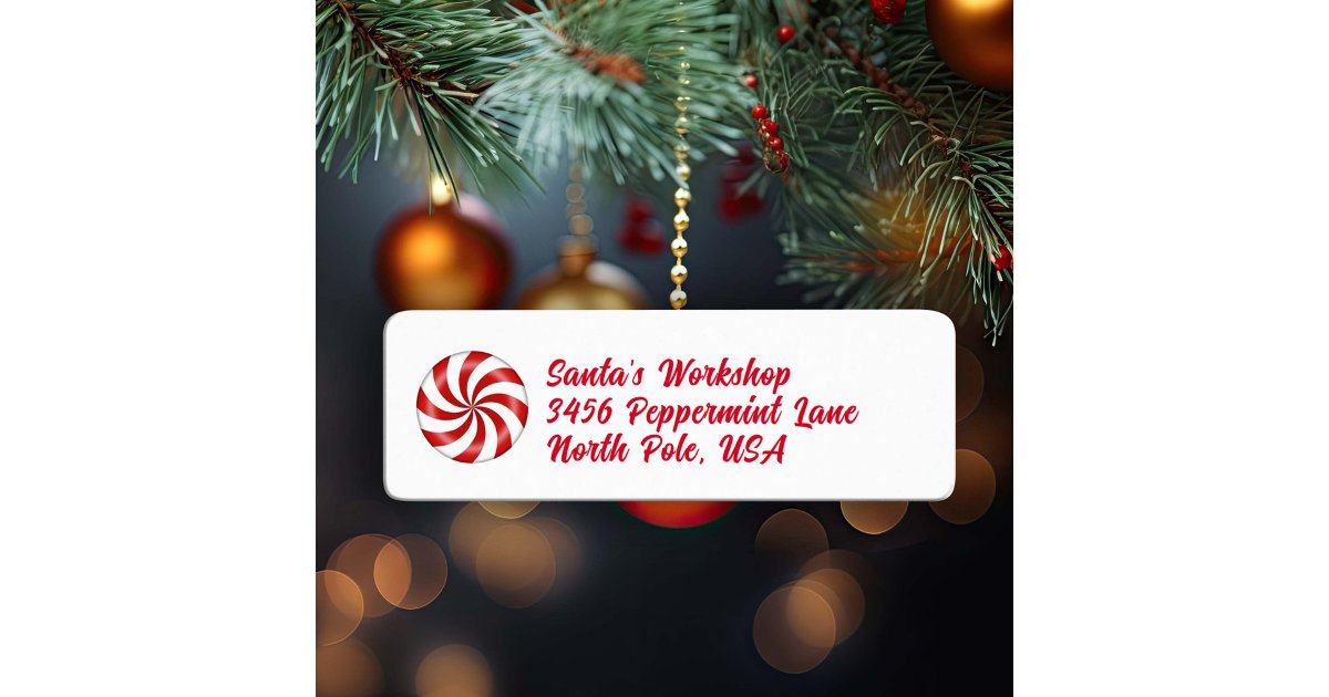 Peppermint Candy Label | Zazzle