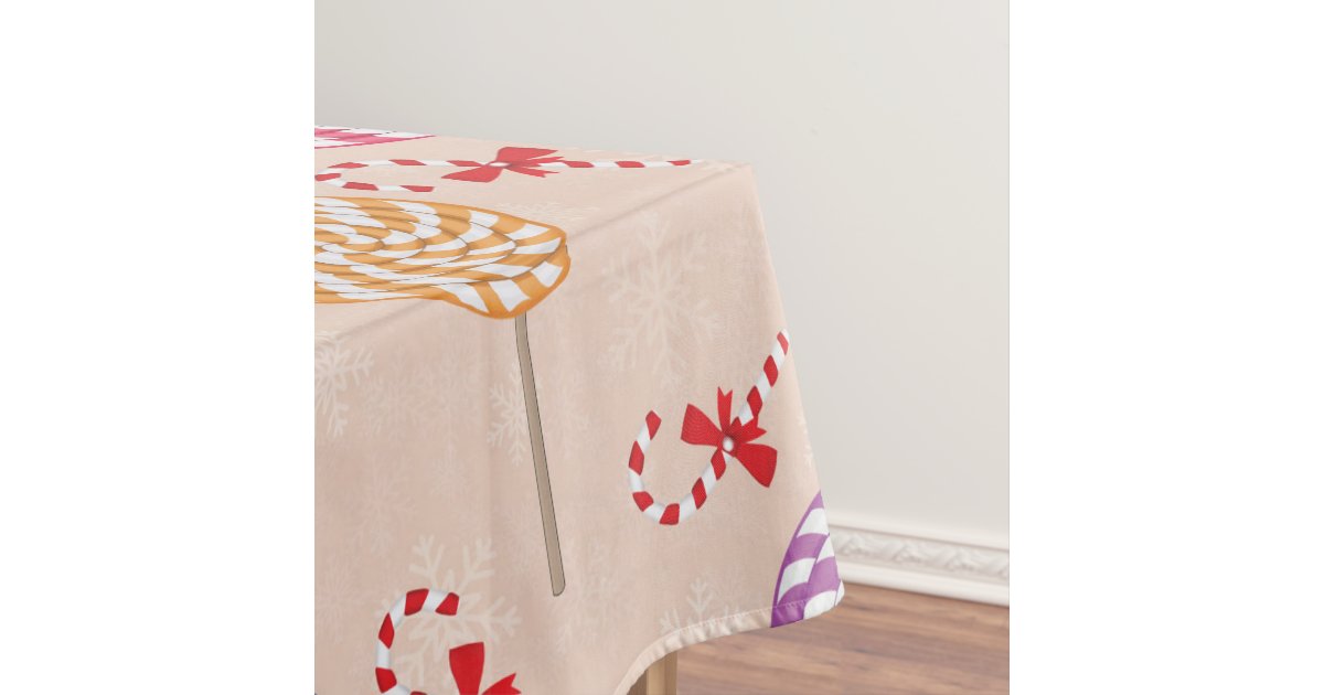Peppermint Candy Mints Christmas,candy canes Tablecloth | Zazzle