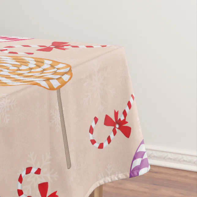 Peppermint Candy Mints Christmas,candy canes Tablecloth | Zazzle