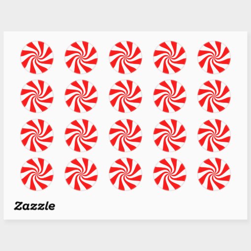 Peppermint Candy Stickers | Zazzle