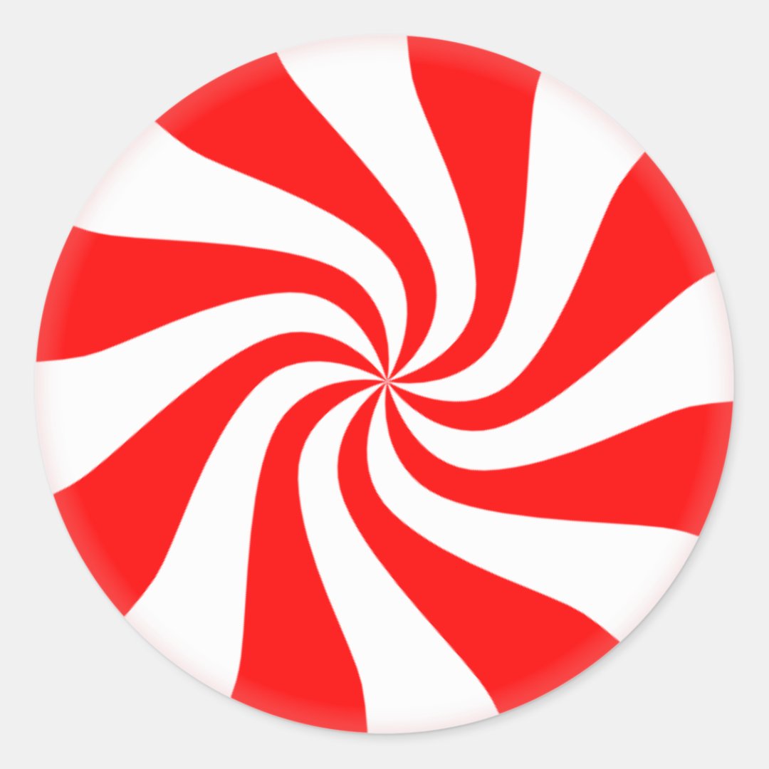 Peppermint Candy Stickers | Zazzle