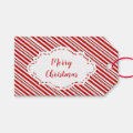 Peppermint candy stripe personalized gift tags | Zazzle