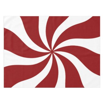 Peppermint Candy Swirl Red and White Tablecloth | Zazzle