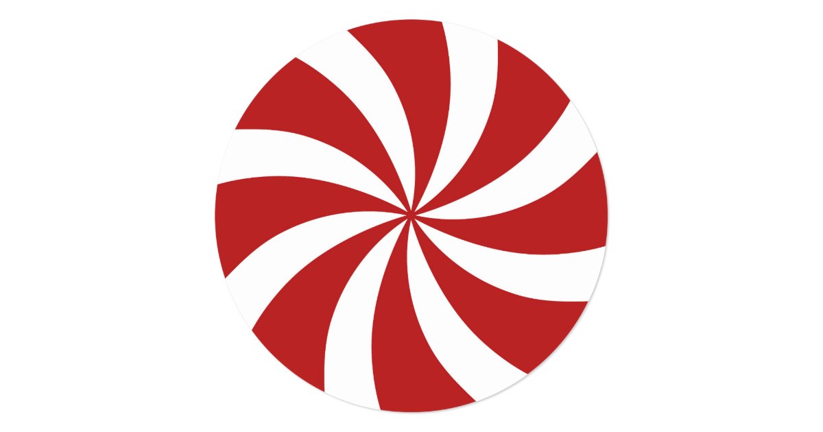 Peppermint Christmas Candy Swirl Invitation | Zazzle.com