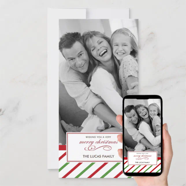 Peppermint Christmas Card | Zazzle