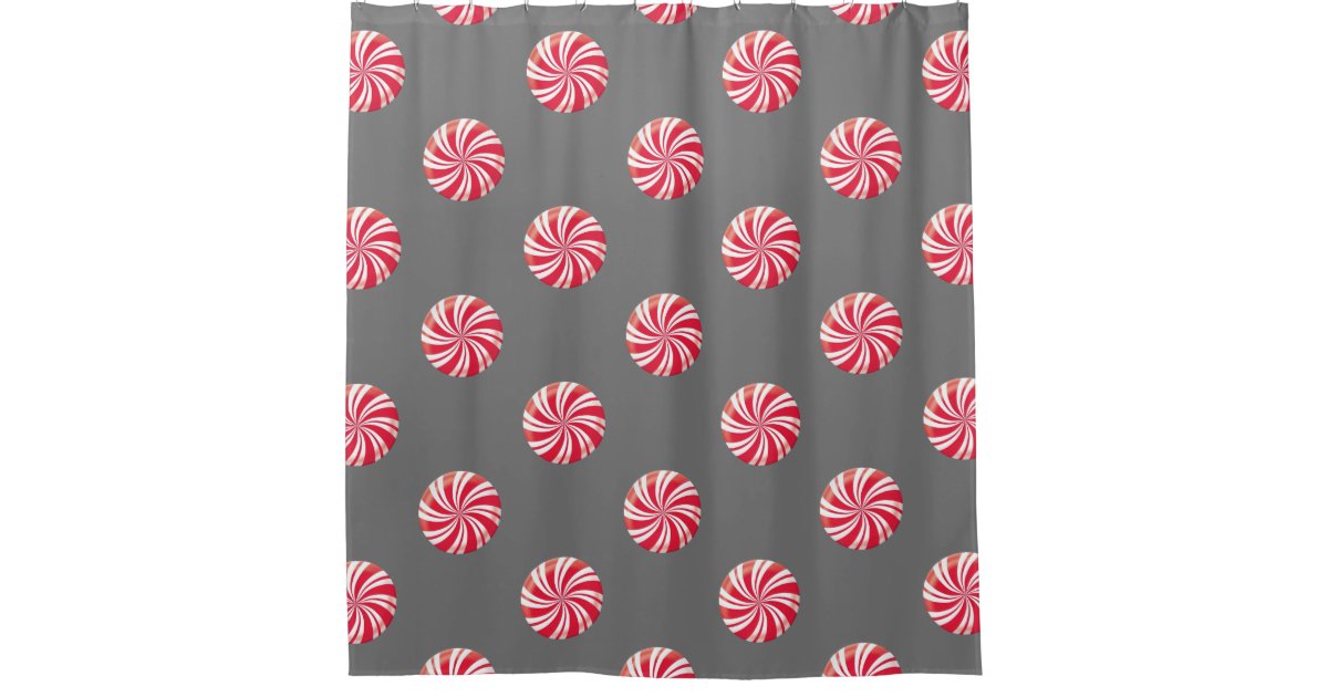 Peppermint Christmas Shower Curtain | Zazzle