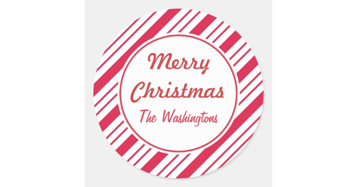 Peppermint Christmas Stickers | Zazzle
