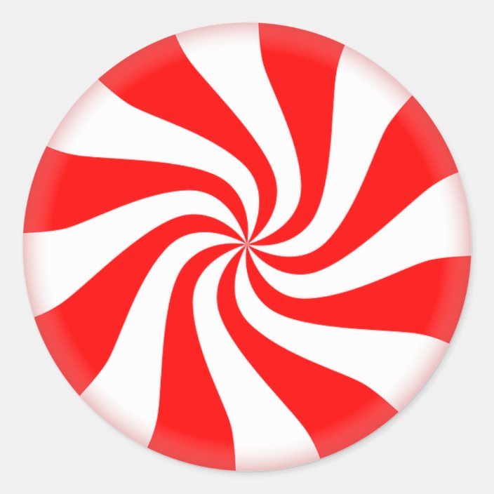 Peppermint Classic Round Sticker | Zazzle.com