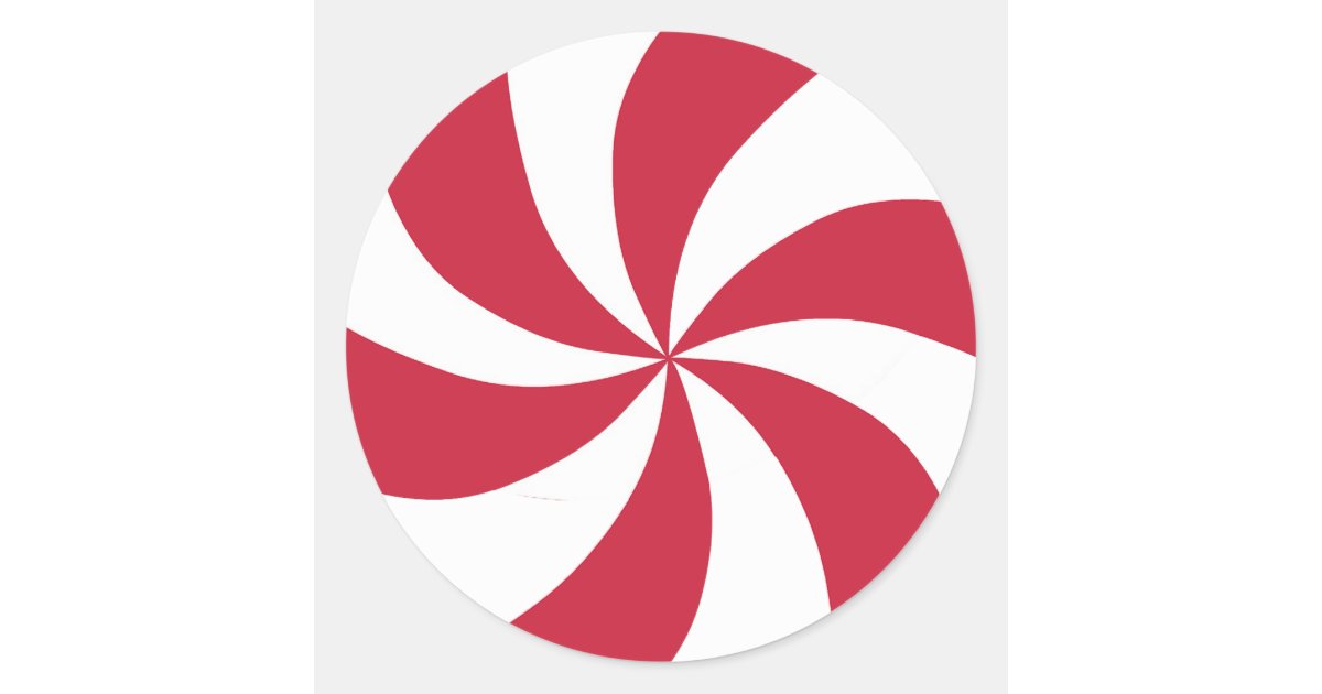 Peppermint Classic Round Sticker | Zazzle