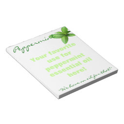 Peppermint Essential Oil Notepad | Zazzle