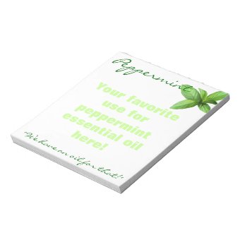 Peppermint Essential Oil Notepad | Zazzle