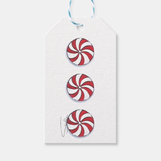Peppermint Kisses Gift Tags | Zazzle.com