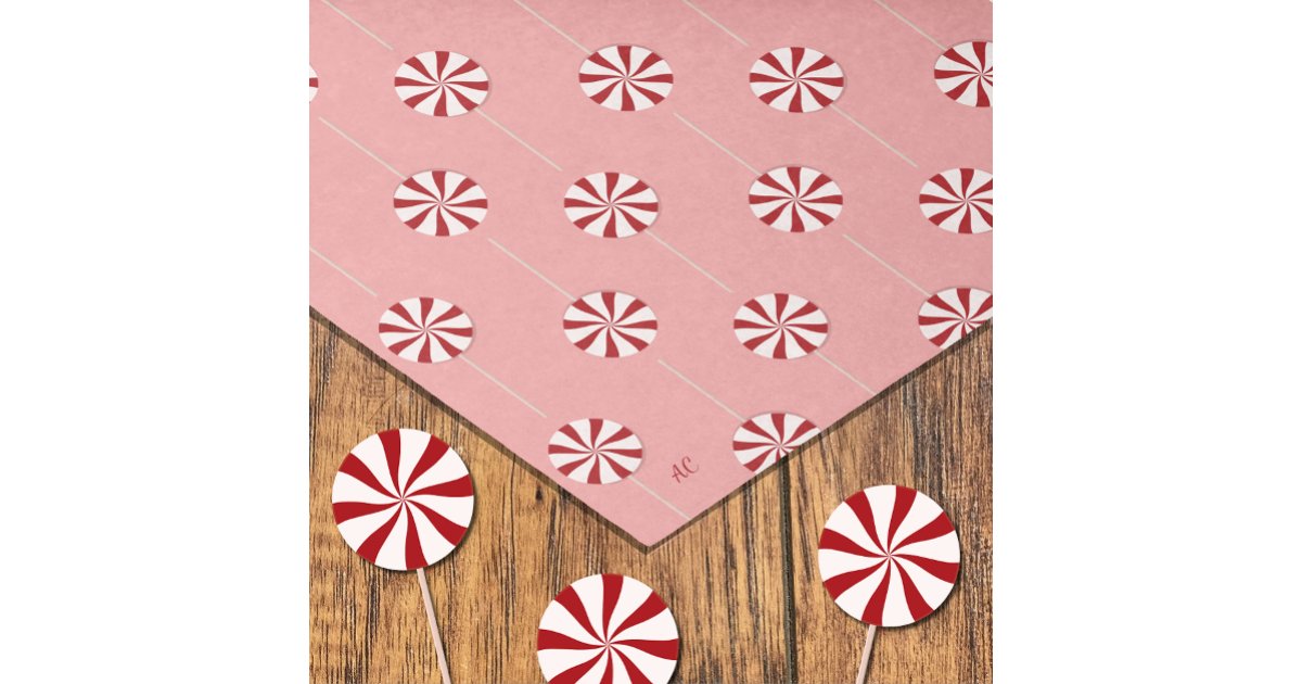 Peppermint Lollipops Pink Holiday Tissue Paper | Zazzle