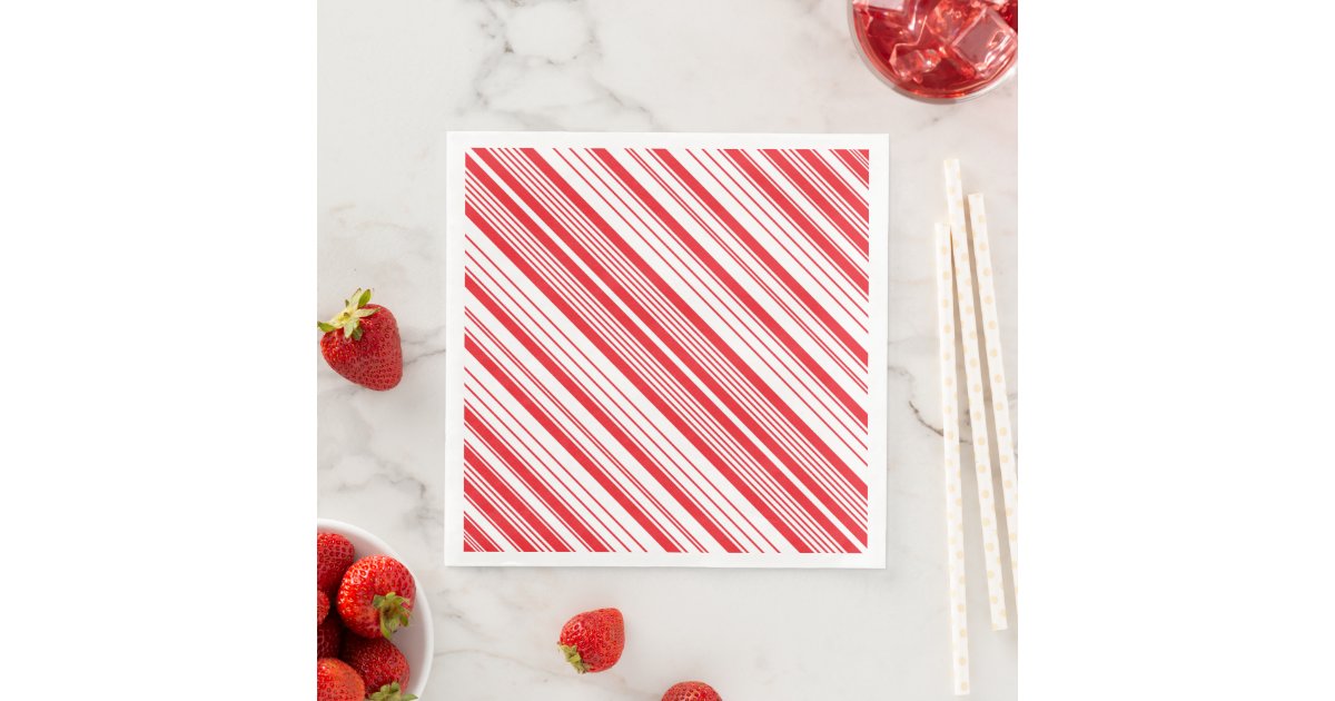 Peppermint Paper Napkins | Zazzle