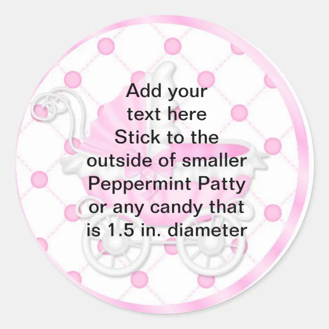 Peppermint Patty Stickers Baby Shower FAVORS | Zazzle