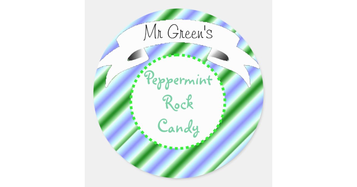 Peppermint rock candy striped label | Zazzle.com